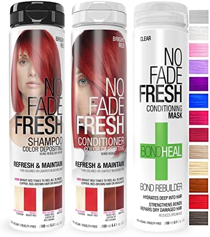 Amazon.com : No Fade Fresh Bright Red Color Depositing Shampoo ...
