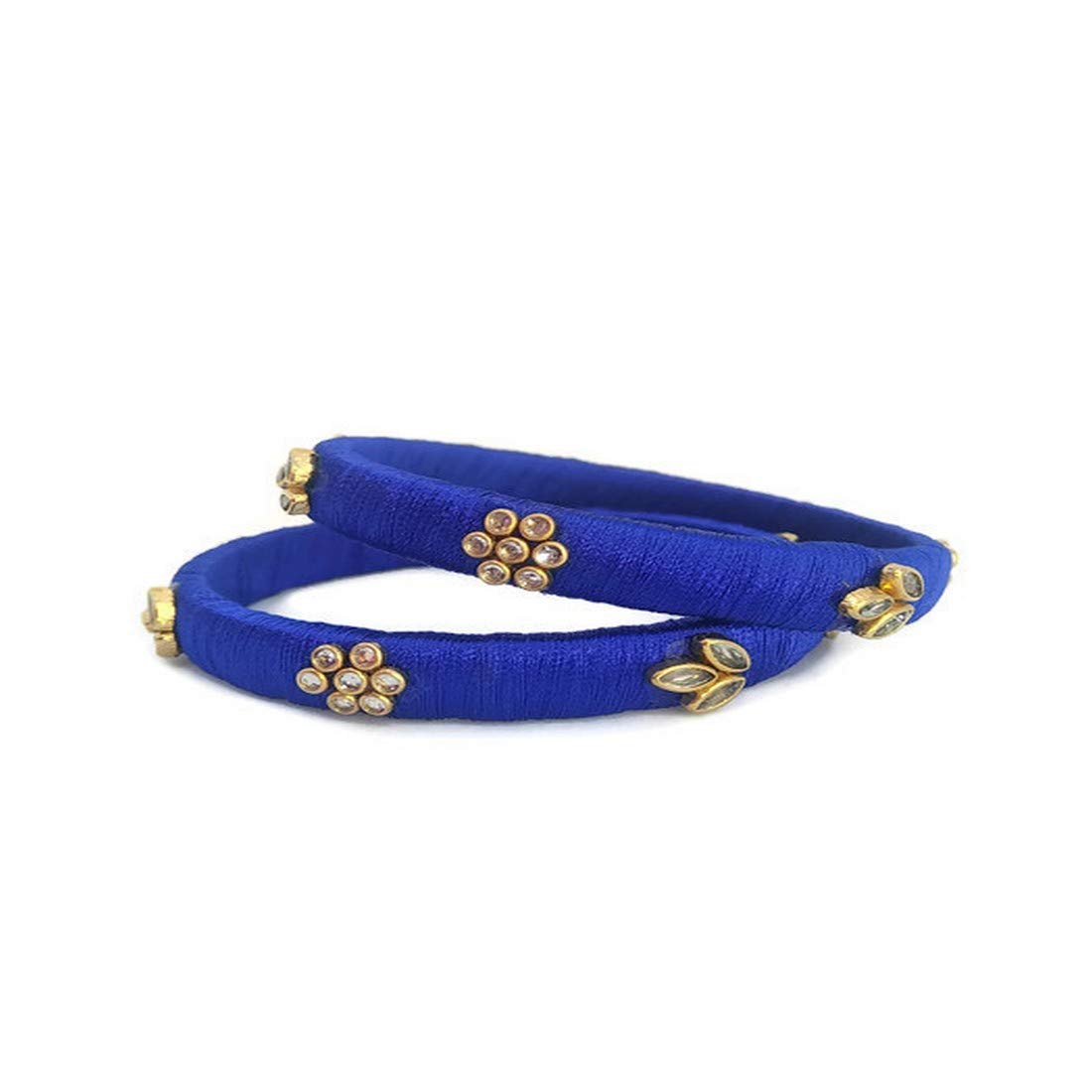 Buy Royal Blue Colour Silk Thread Bangle by shristi at Amazon.in