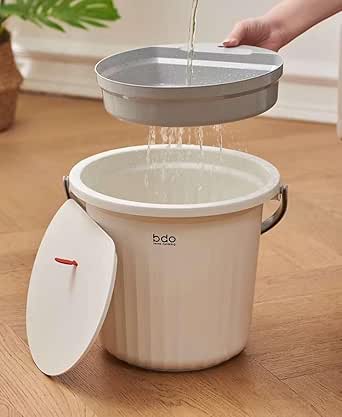 ULTREOS Tea Dregs Drainage Bucket Office Tea Ceremony Bucket Plastic ...