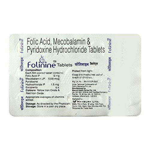 Folinine - Strip of 15 Tablets : Amazon.in