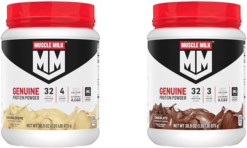 Amazon.com: Muscle Milk Genuine Protein Powder Bundle, Banana Crème 1. ...