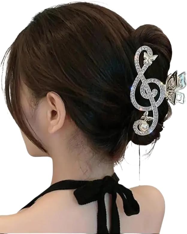 Amazon.com : Ms. Panda Fancy Large G Clef Music Note Hair Clip | Claw ...