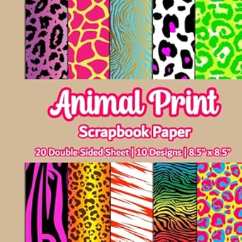 Animal Print Scrapbook Paper: Neon Jungle Animal Print Scrapbook Paper ...