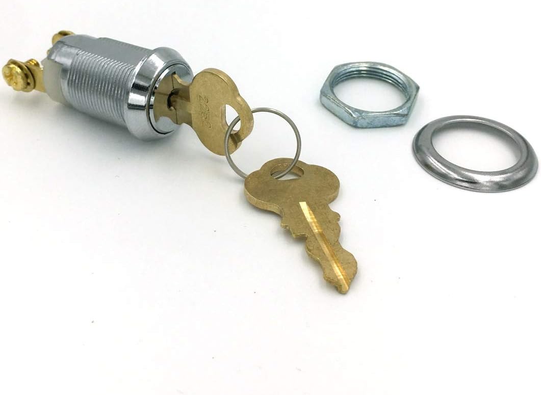 Amazon.com: Philmore 5/8" On/Off Key Switch Lock SPST Key Removable On ...