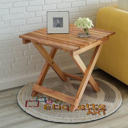 ETIQUETTE ART Patio Folding Coffee Table/Tea Table,Outdoor Wooden ...