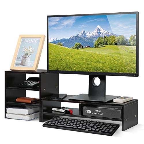 Amazon.com: Monitor Stand Riser, Computer Laptop Monitor Riser Stand ...