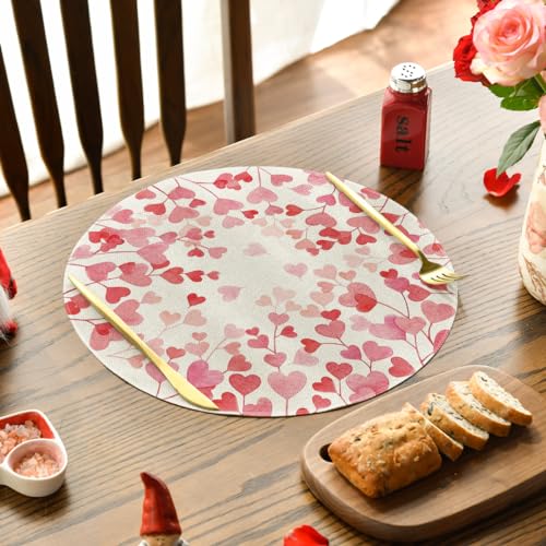 Snapklik.com : Artoid Mode Pink Love Hearts Round Valentines Day ...