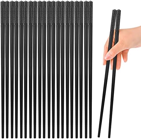 10 Pairs Non-Slip Fiberglass Chopsticks Gift Set for Asian Dishes Sushi ...