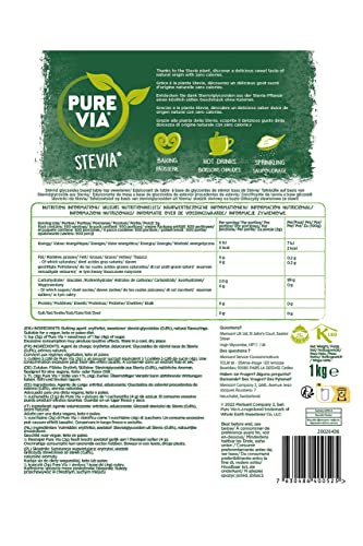 Pure Via Stevia Sugar Alternative 1kg - Gluten Free, Vegetarian and ...