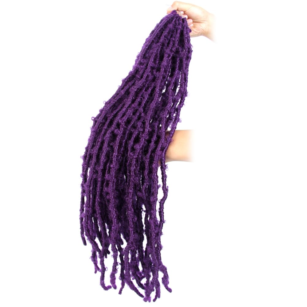 Amazon.com : BOHOBABE 2 Packs Purple Butterfly Locs Crochet Hair 30 ...