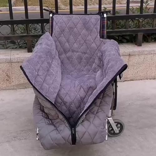jiele Winter Thicken Wheelchair Warmer Blanket, Windproof Fleece Lined ...