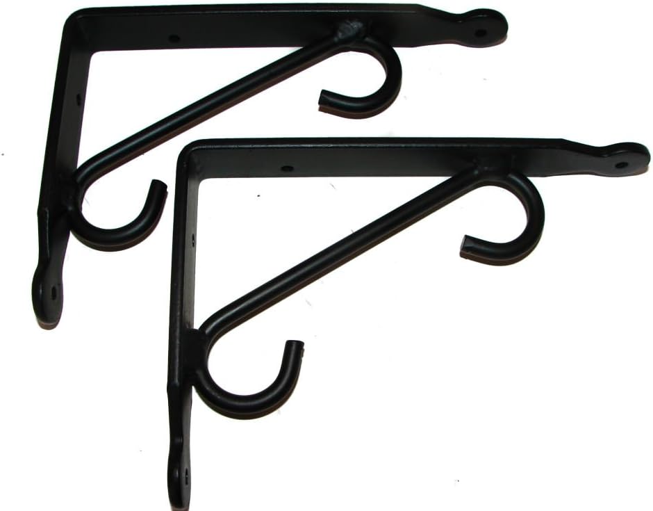 Amazon.com: Shelf Brackets Pair Small-Hand Made Wrought Iron : Tools ...