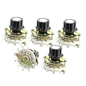 6mm Shaft Knurled 12 Pin 1 Pole 11 Position Selector Rotary Switch ...