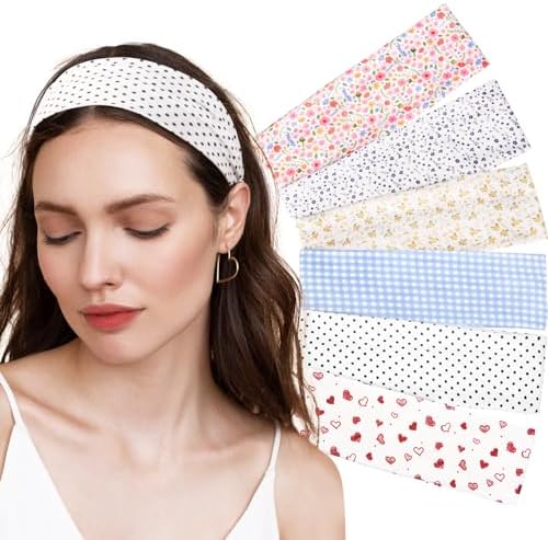 Amazon.com: Trendy Floral Headbands for Women - Non-Slip Stretchy Sweat ...