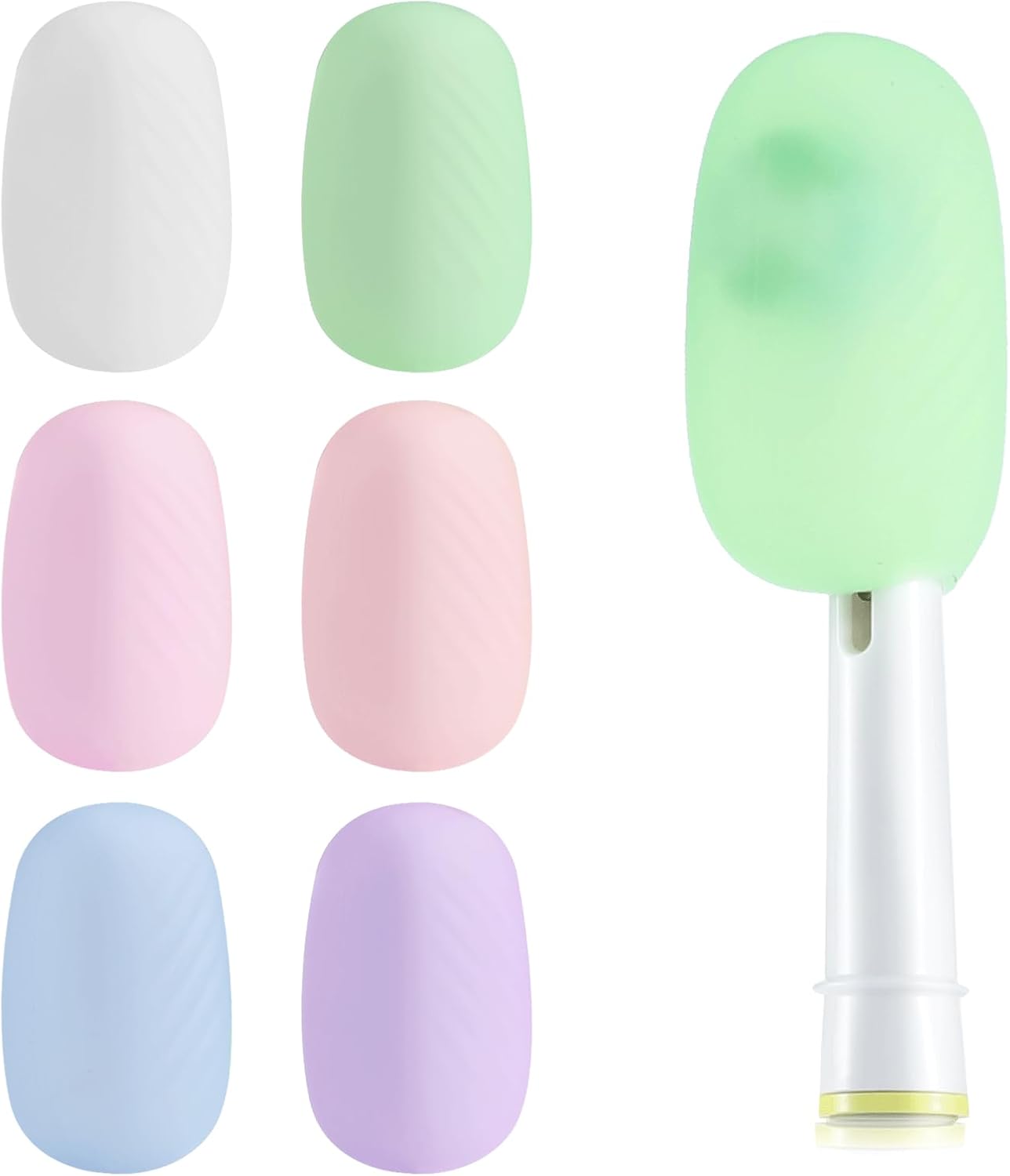 Lapfoon 6 Packs Toothbrush Covers, Silicone Toothbrush Covers Caps for ...