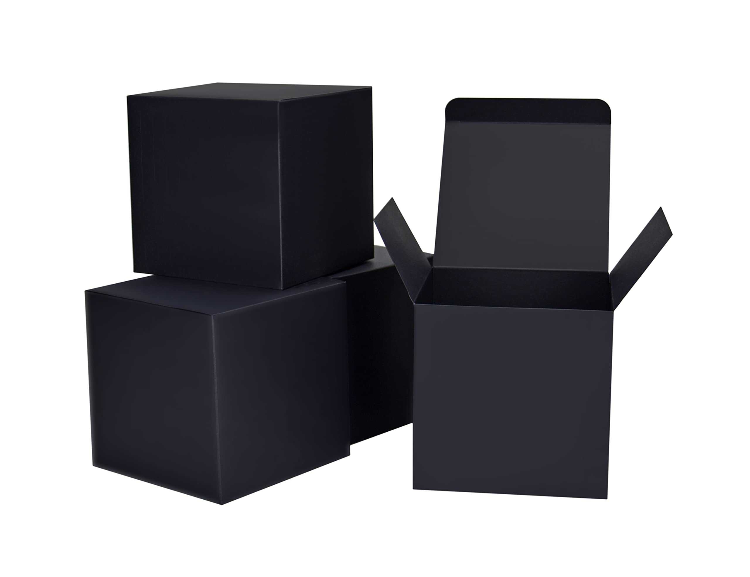 HUAPRINT Black Gift Box,Gift Boxes with Lids 5x5x5inch,24pcs Paper Gift ...