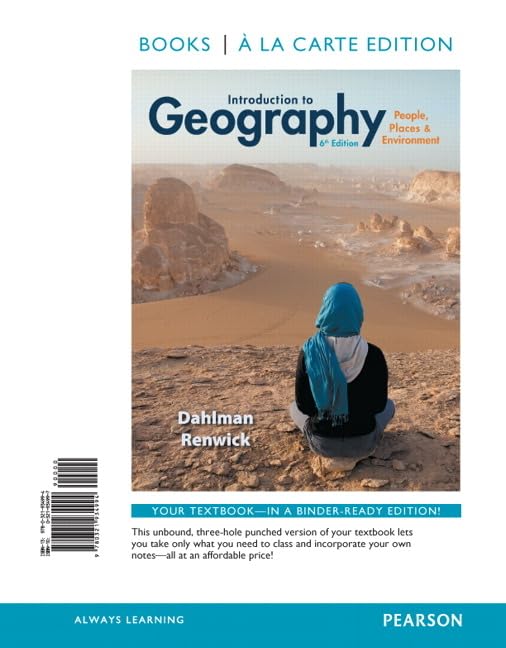 Introduction to Geography: People, Places & Environment: Dahlman, Carl ...