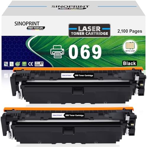 Amazon.com: SINOPRINT 069 069H Black Toner Cartridge Replacement for ...