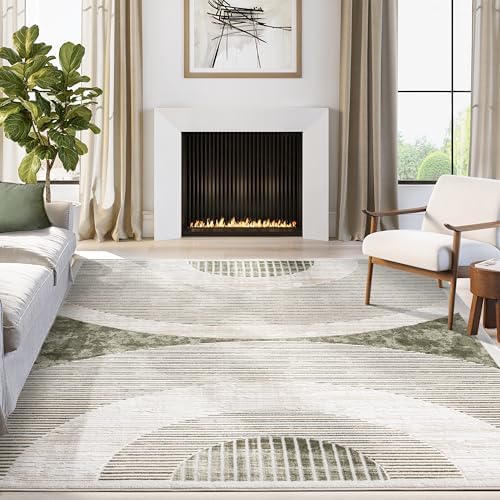 Amazon.com: Mid-Century Green Arch Area Rug – 9' x 12' – Modern ...