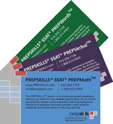 Prepskills® SSAT Math and Verbal PrepCards™ - 9780993719370 - Livros na ...