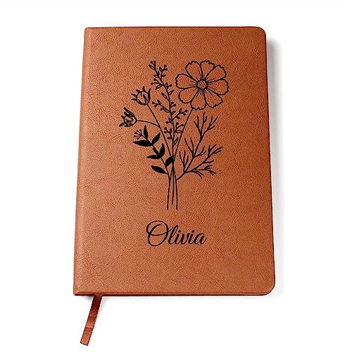 Amazon.com: Hilis Personalized Birth Flower Journal for Women or Men ...
