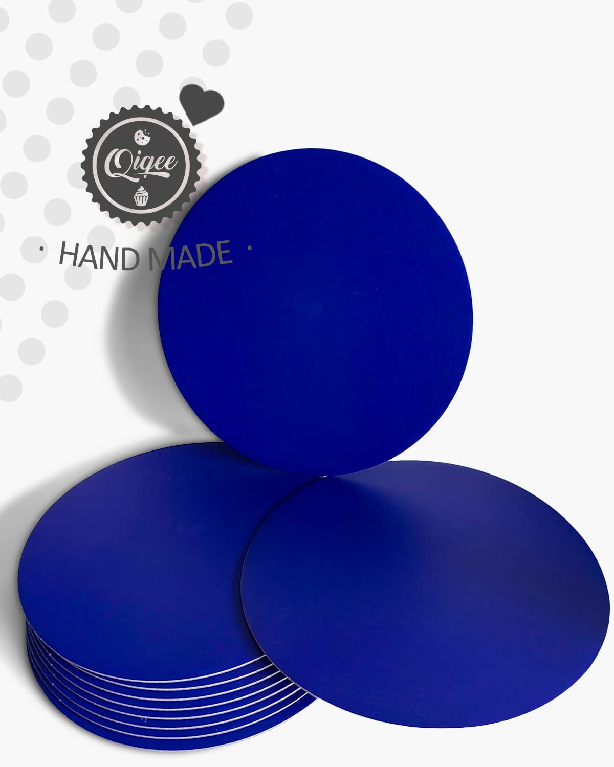 Snapklik.com : Qiqee 10 Inch Blue Cake Boards Round 40-Packs Circles ...