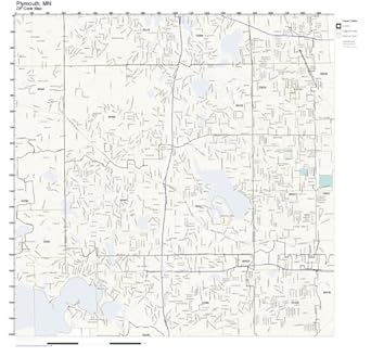 Amazon.com : ZIP Code Wall Map of Plymouth, MN ZIP Code Map Not ...