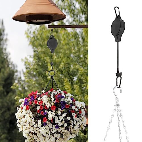Hanging Basket Pulley, Heavy Duty Retractable Plant Pulley Hook 2 PCS ...