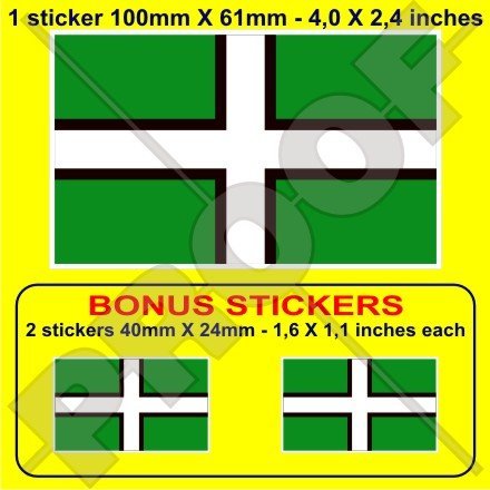 Devon County Flag, Devonshire England Britain UK 4" (100mm) Vinyl ...