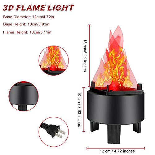 Snapklik.com : 3D LED Fake Fire Flames Effect Light, 110V Electric Fake ...
