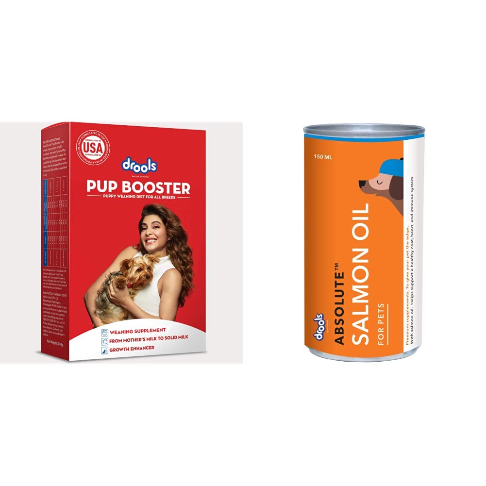 Drools Pup Booster - Puppy Weaning Diet Powder Dog Food for All Breeds, Milk Flavour, 300g ...