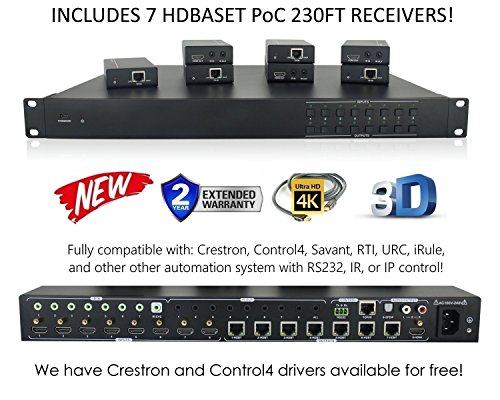 8x8 HDbaseT 4K Matrix SWITCHER with 7 PoC Receiv in Pakistan | WellShop.pk