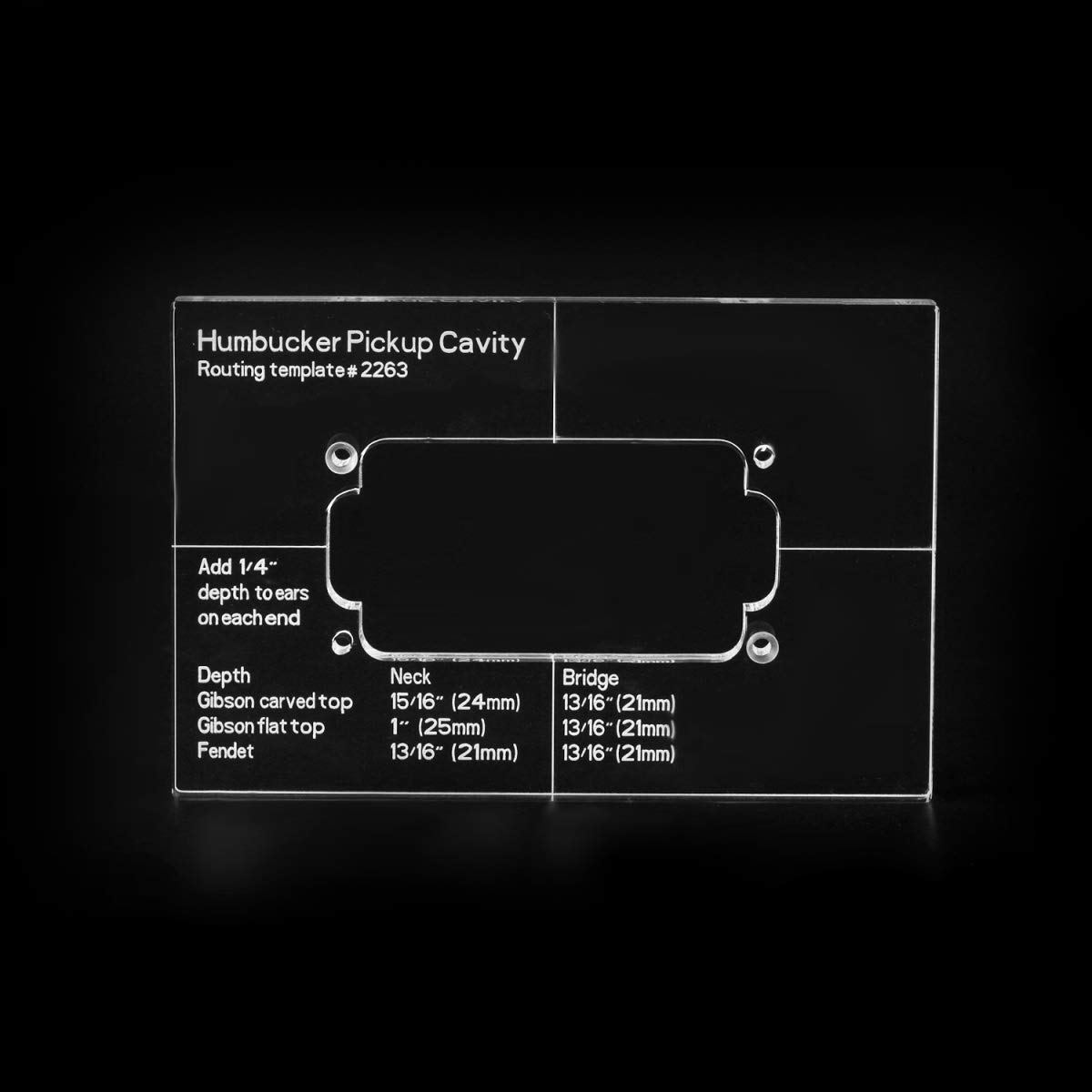 Snapklik.com : Pro CNC Accurate Acrylic Humbucker Pickup Routing ...