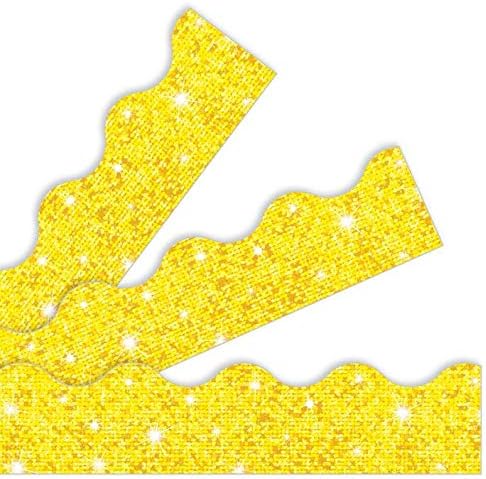 Yellow Gold Sparkle Classroom Display Trim/Borders - 11.8 meters ...