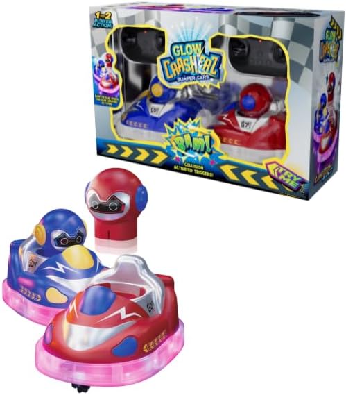 Amazon.com: Odyssey Toys Glow Crasherz Remote Control Bumper Cars, LED ...