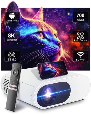 Amazon.com: Projector with Android TV 10, Projector 4K 8K Support with ...