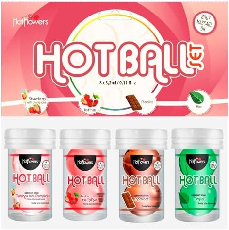 Amazon.com: Hot Ball Flavored Kit – 4 Aromas: Strawberry Champagne ...