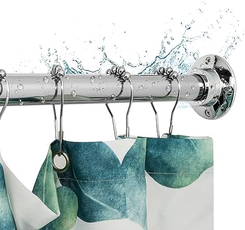 Amazon.com: Artiwell 60" Heavy Duty Straight Shower Rod With Shower Rod ...