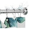 Amazon.com: Artiwell 60" Heavy Duty Straight Shower Rod With Shower Rod ...