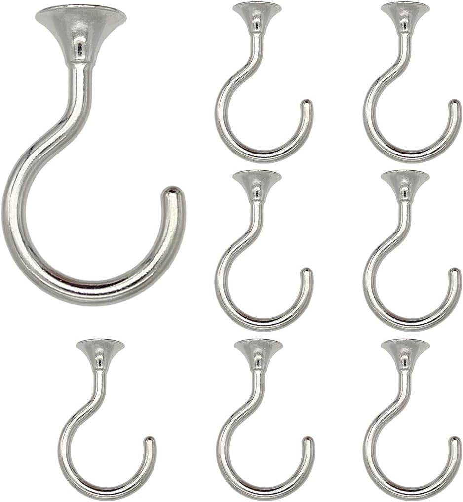 Amazon.com: Heavy Duty Swag Ceiling Hooks with Hardware for Hanging ...