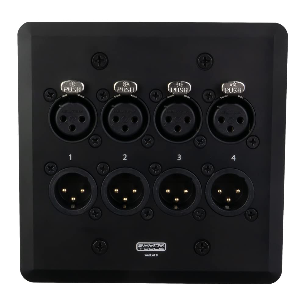 WallCAT 8 - Analog, AES3, DMX and intercom 4 Channel Wall Plate NO ...