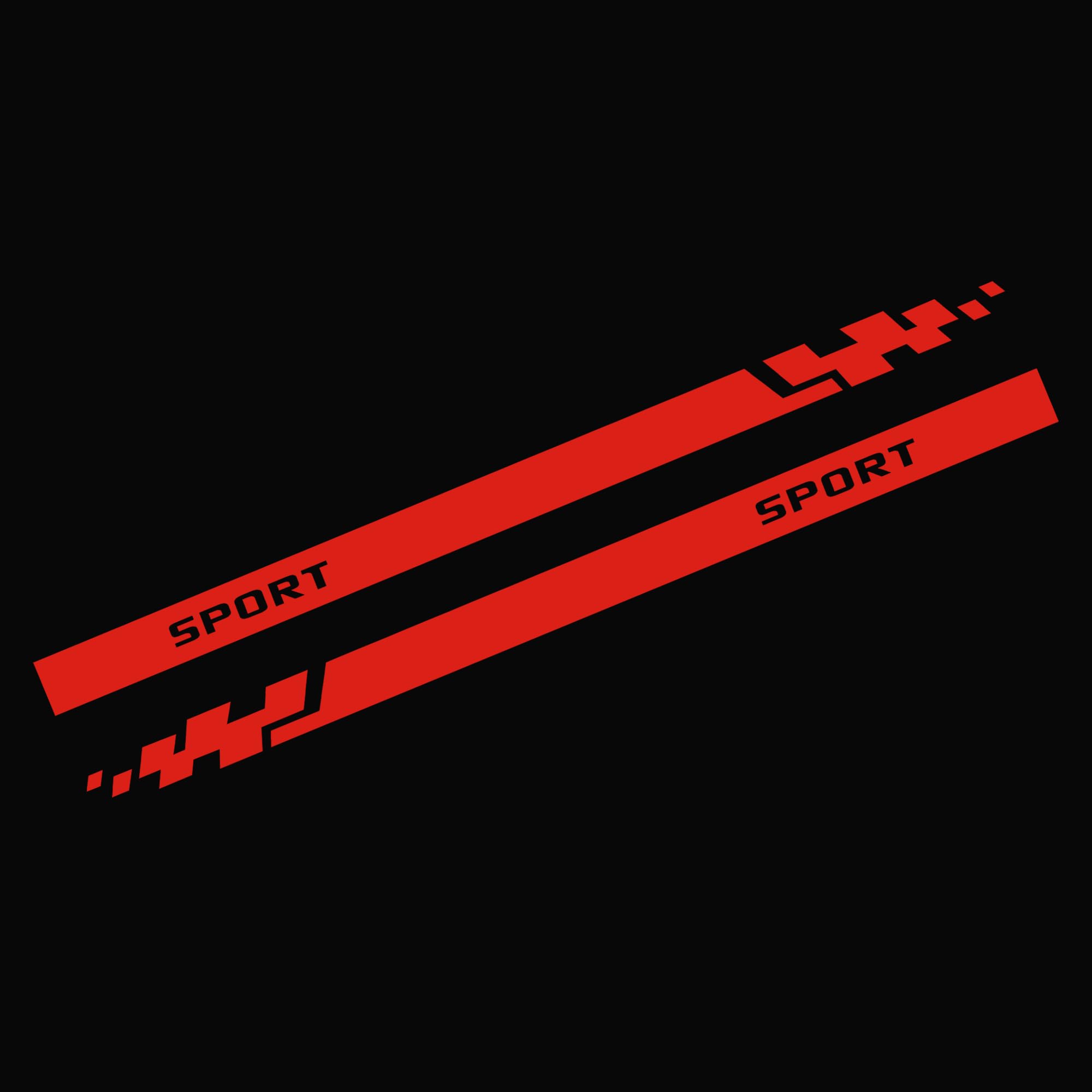 Amazon.com - TOMALL 1 Pair Car Body Side Stickers Racing Sports Stripe ...
