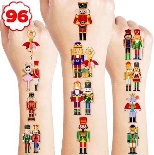 Amazon.com : 103 PCS Funny Mini Nutcracker King Soldier Temporary ...