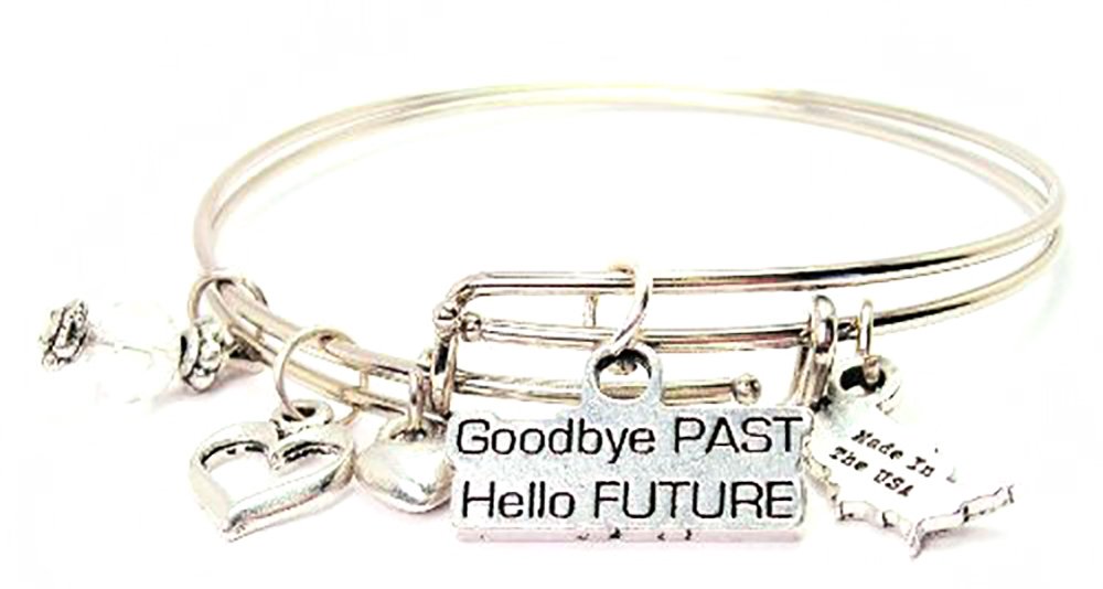 Amazon.com: ChubbyChicoCharms Goodbye Past. Hello Future Adjustable ...