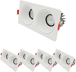 Amazon.com: YHQSYKS Double LED Downlight Adjustable Angle 30° Square ...