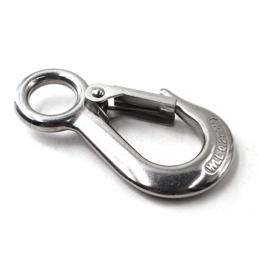304 Stainless Steel Lifting Hook Heavy Duty Lifting Safety Hook WLL 500 ...