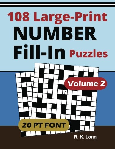 Amazon.com: Large Print Number Fill-Ins, Volume 2: 108 Number Fill-In ...