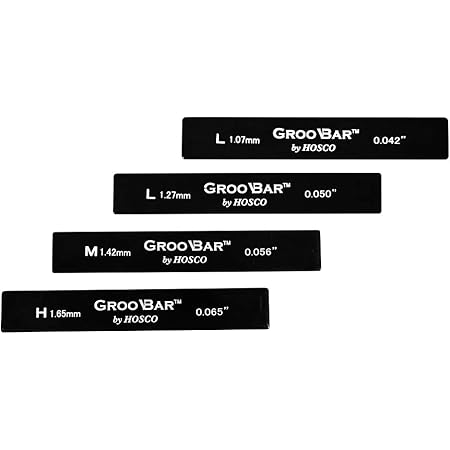 Amazon | HOSCO Luthiers Tools GrooBar(グルーバー) ナット溝加工用スペーサー ギター用4枚セット(1 ...
