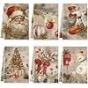 Amazon.com: Hosuly 6 Pcs Christmas Kitchen Towels Vintage Santa Dish ...