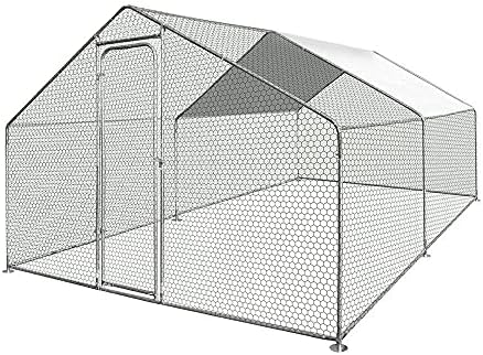 TERRE JARDIN Enclos Poulailler/Volière Extérieur 12m2 - Élever Des Poules